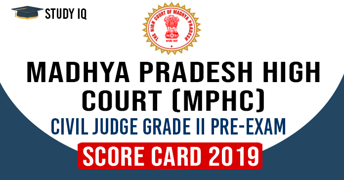 MP – High Court Civil Judge – Grade II Pre-Exam Score Card 2019