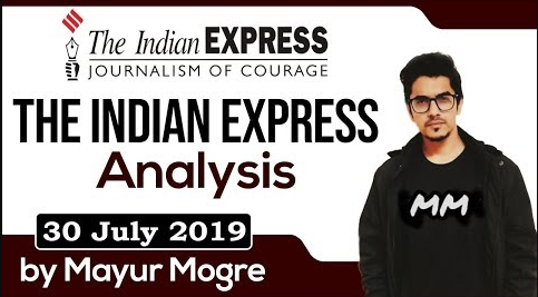 The Indian Express Analysis – Free PDF Download – 30th July’19