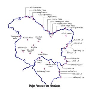 Important Mountain Passes In India List State-wise with Map