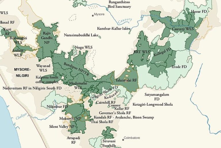 Nilgiri Biosphere Reserve, Map, Climate, Vegetation, Fauna