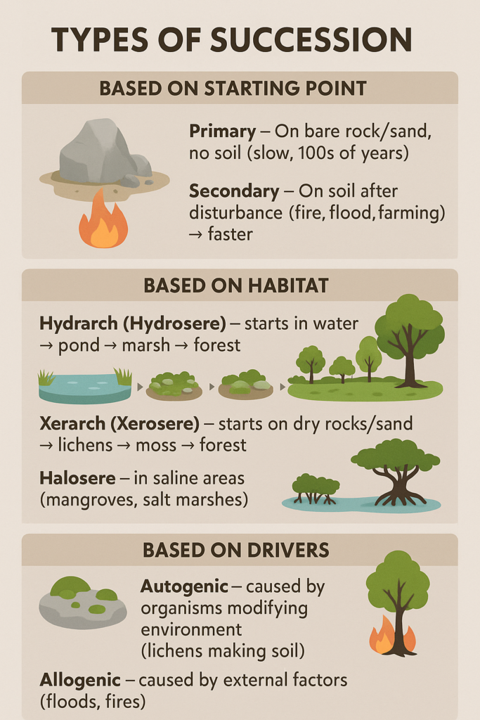 Ecological Succession: Definition, Types, Process, Stages and Impacts